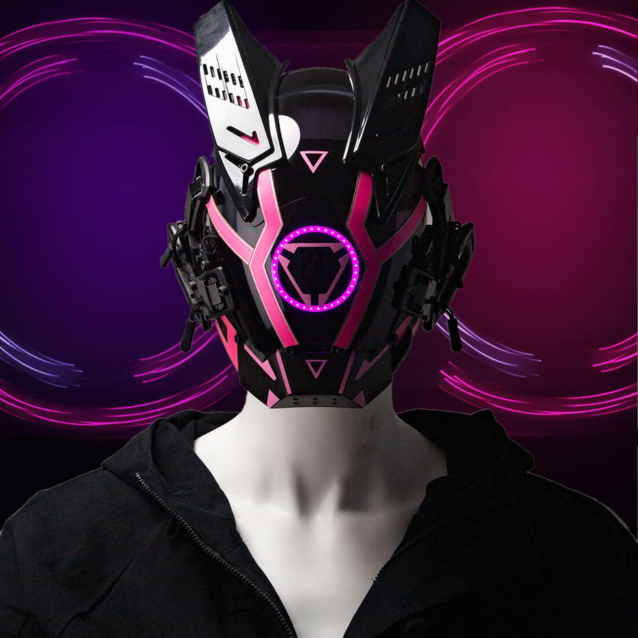 Cyberpunk Mask with Round Light & Wings Masquerade Gifts丨FuturFam ...