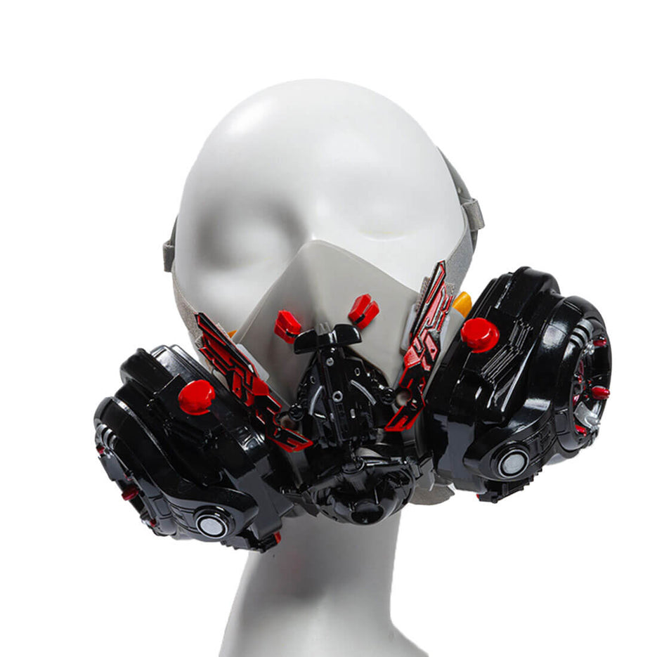 Cyberpunk Tech Half Face Shield Future Mask Halloween Carnival ...