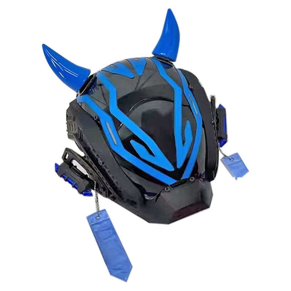 Orange&Black Tactical Mask Carnival Gift Round Light for Masquerade ...