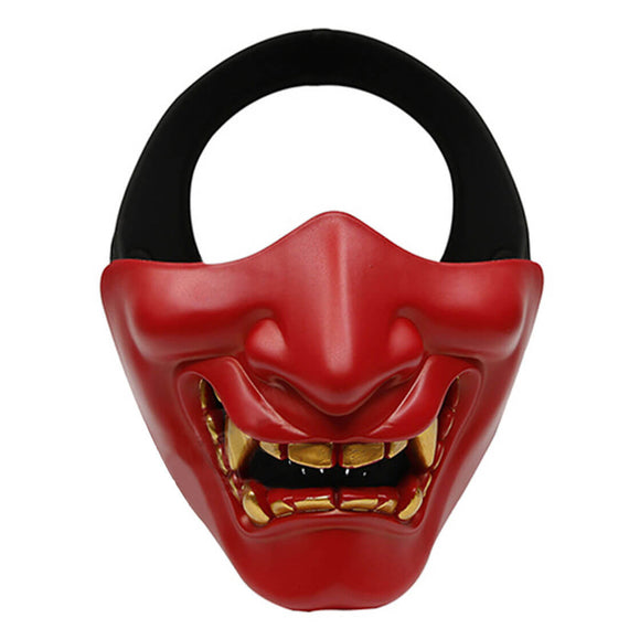 Cyberpunk Warrior Tech Hannya Black Oni Mask Carnival Costume ...